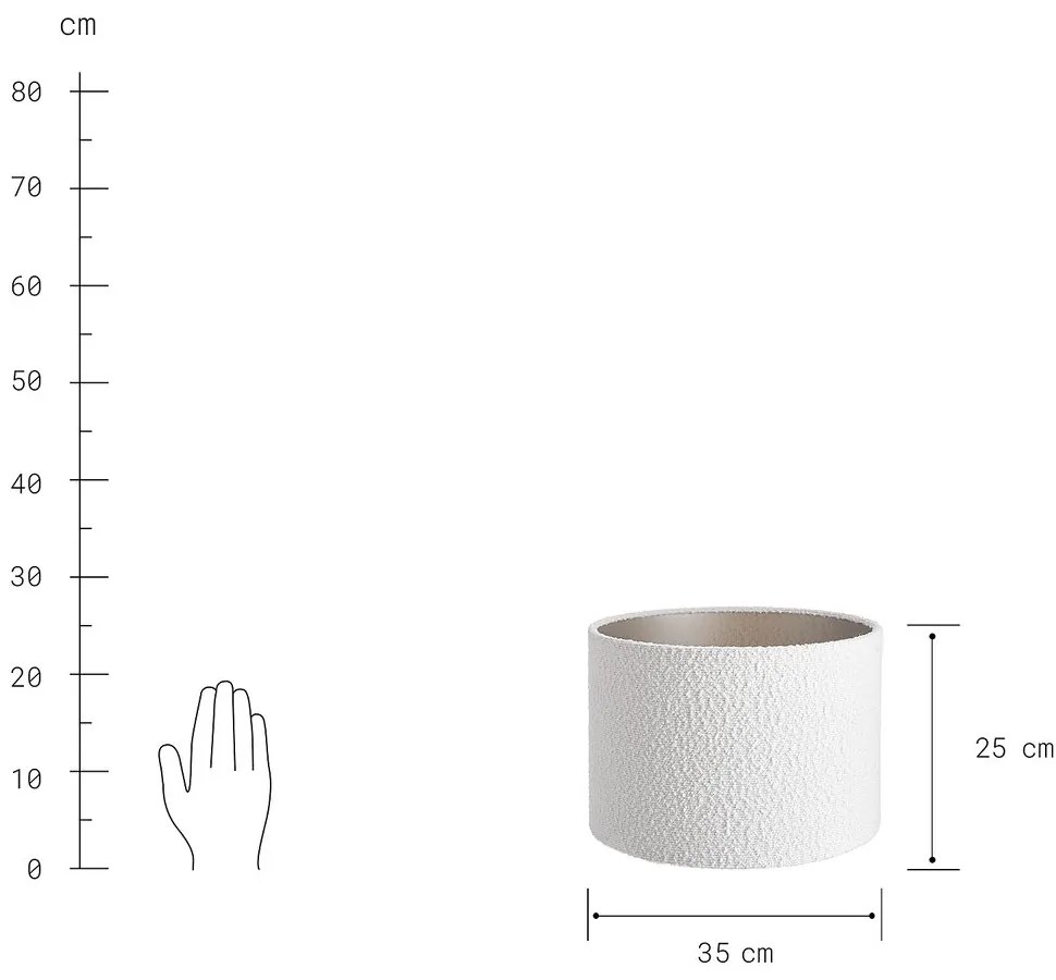 Butlers TANA Stínidlo na lampu 35 cm - bílá