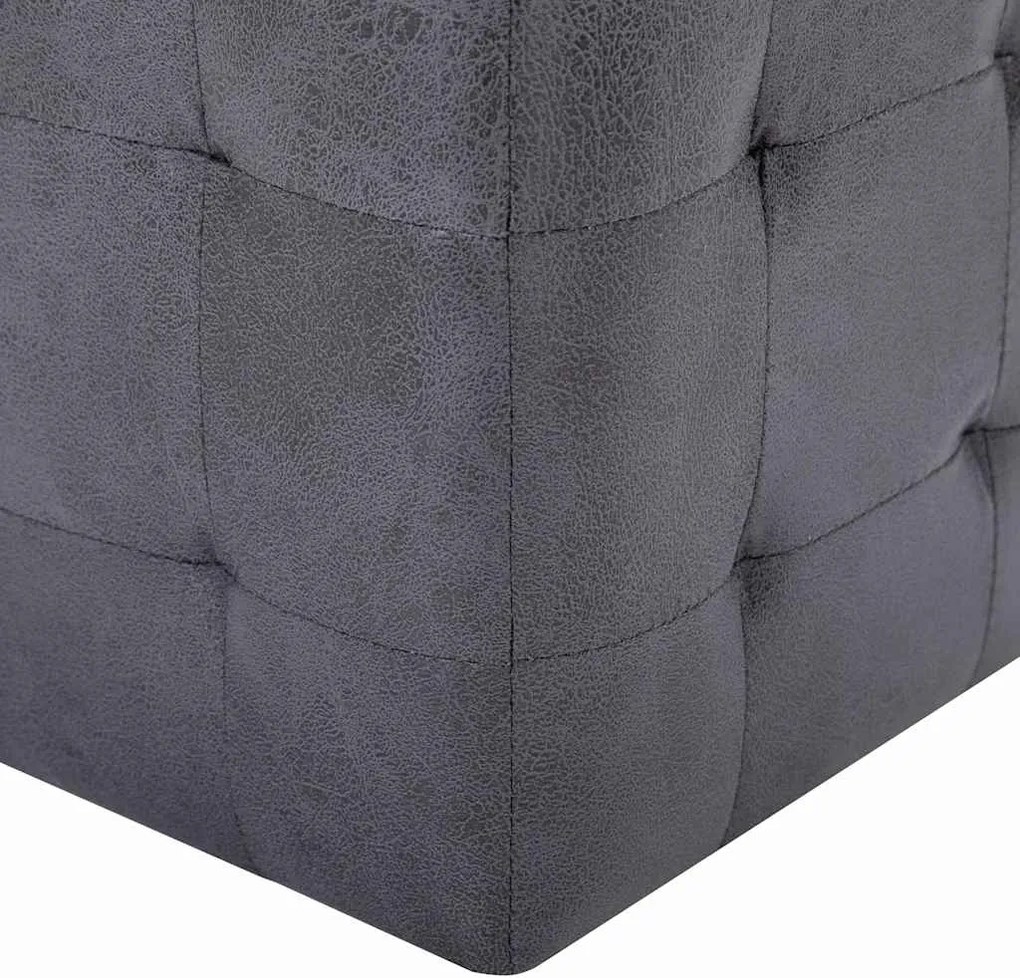 Taburety 2 ks šedé 30 x 30 x 30 cm umělá broušená kůže 278383