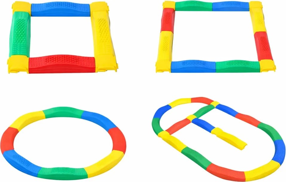 LEAN Toys Senzorická dráha balanční desky 16 ks protiskluzové spoje