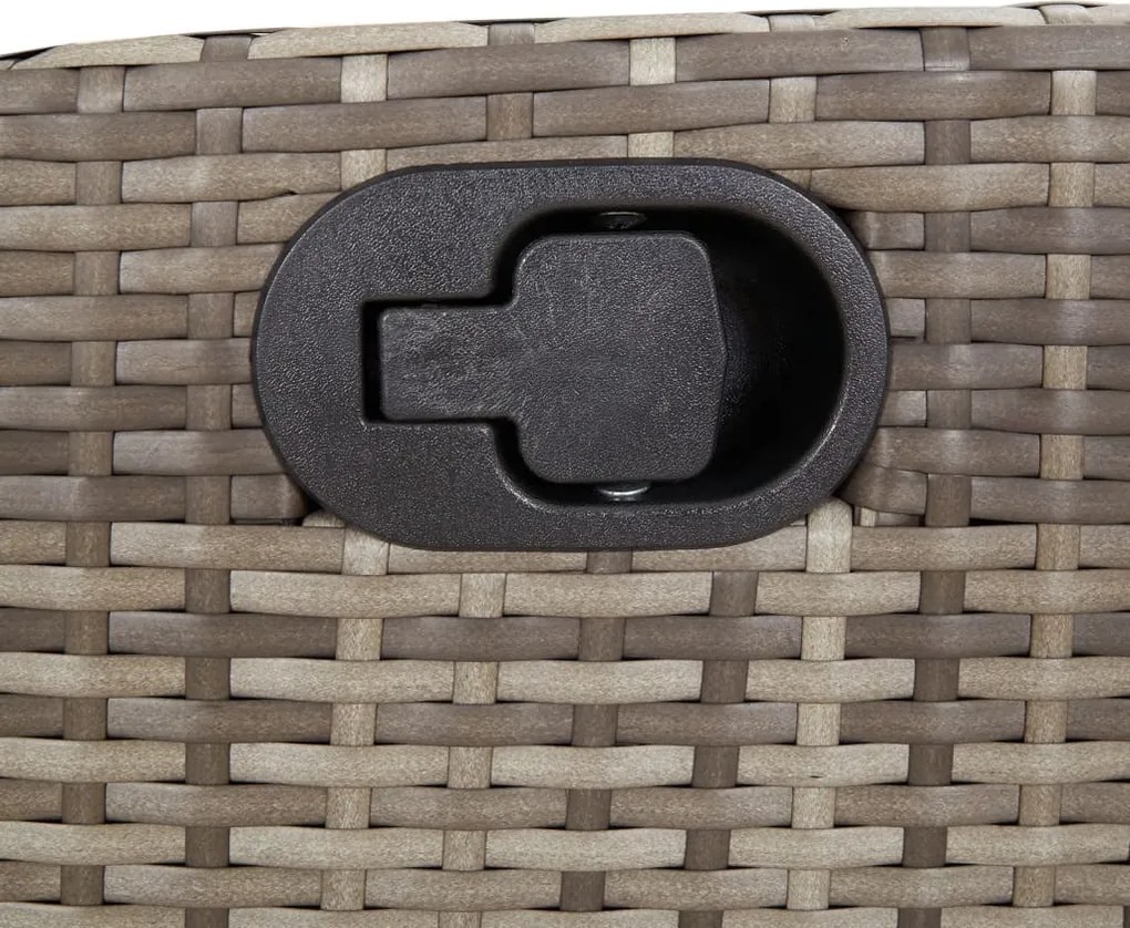 9dílný zahradní jídelní set s poduškami šedý polyratan 3213331