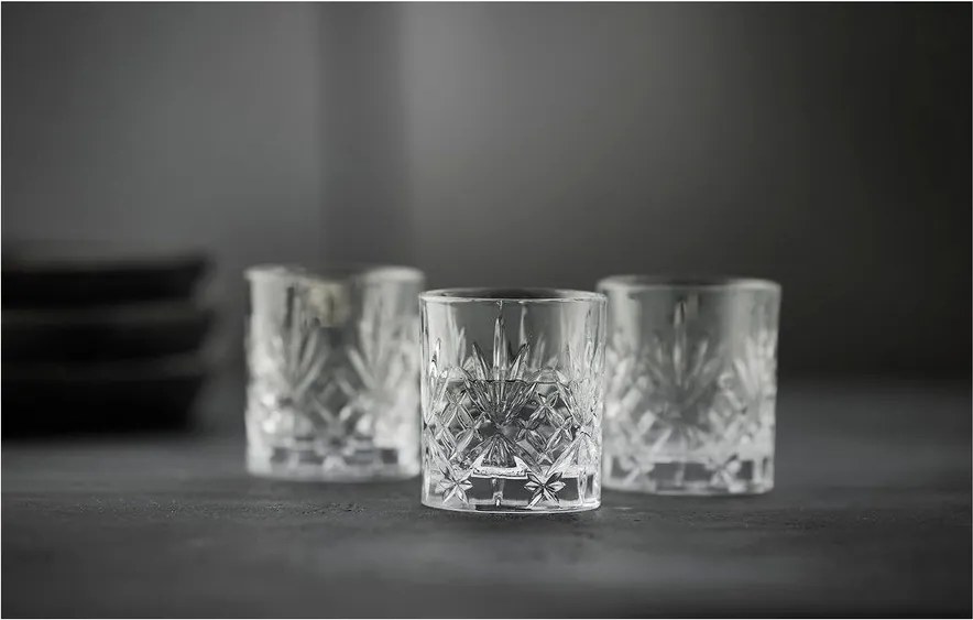Křišťálové sklenice v sadě 6 ks na panáky 80 ml Melodia – Lyngby Glas