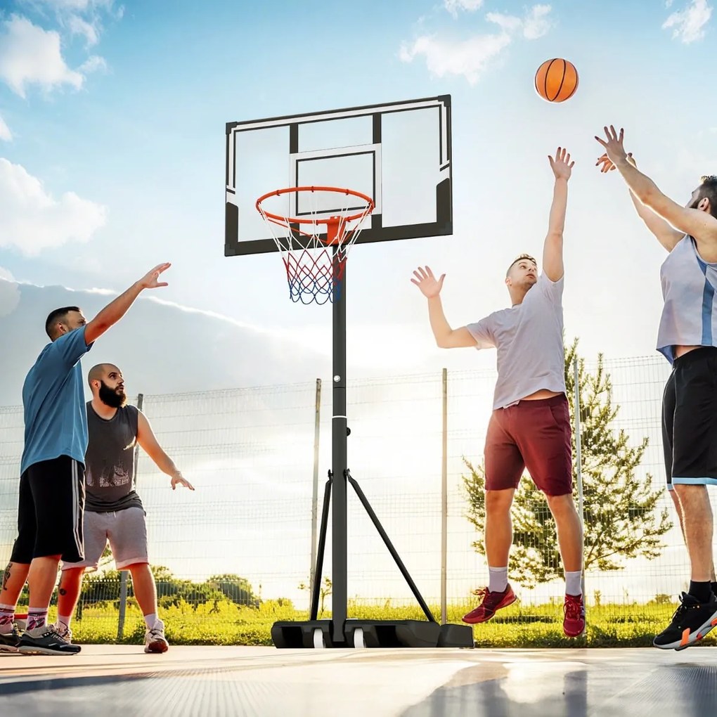 Costway Přenosný basketbalový koš Výškově nastavitelný basketbalový brankový