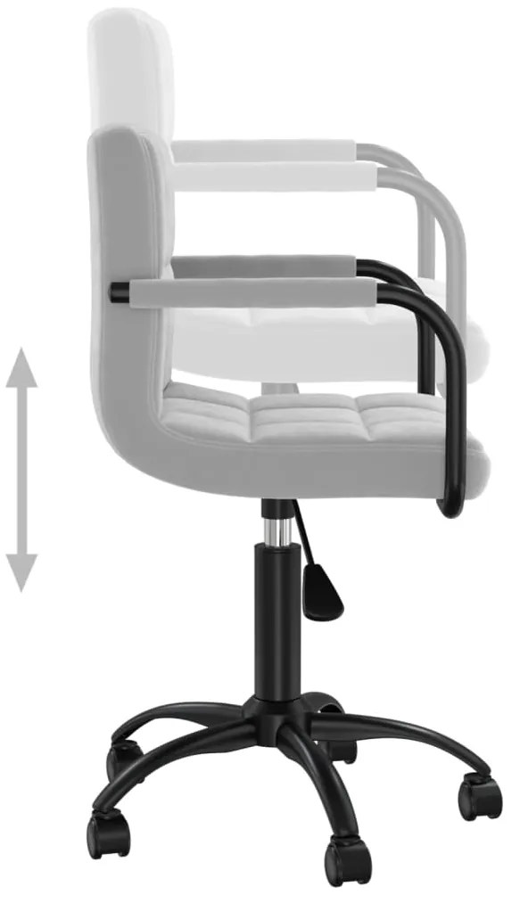 vidaXL Marketos Otočná kancelářská židle světle šedá samet