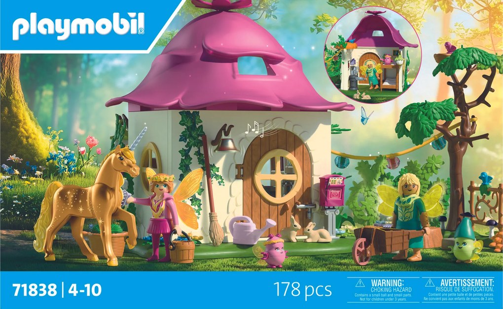 Playmobil 71838 útulný vílí dům se zlatým jednorožcem