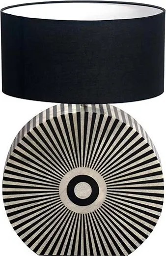 Designová stolní lampa Ilissa 62 cm černo-bílá