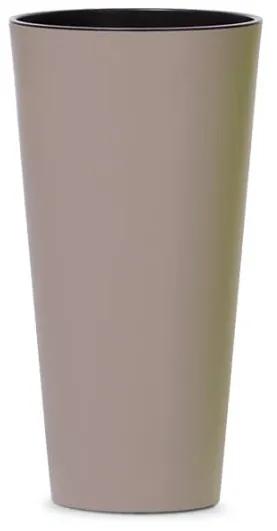 PROSPERPLAST Květináč - TUBUS SLIM Průměr: 30 cm, Barva: mocca