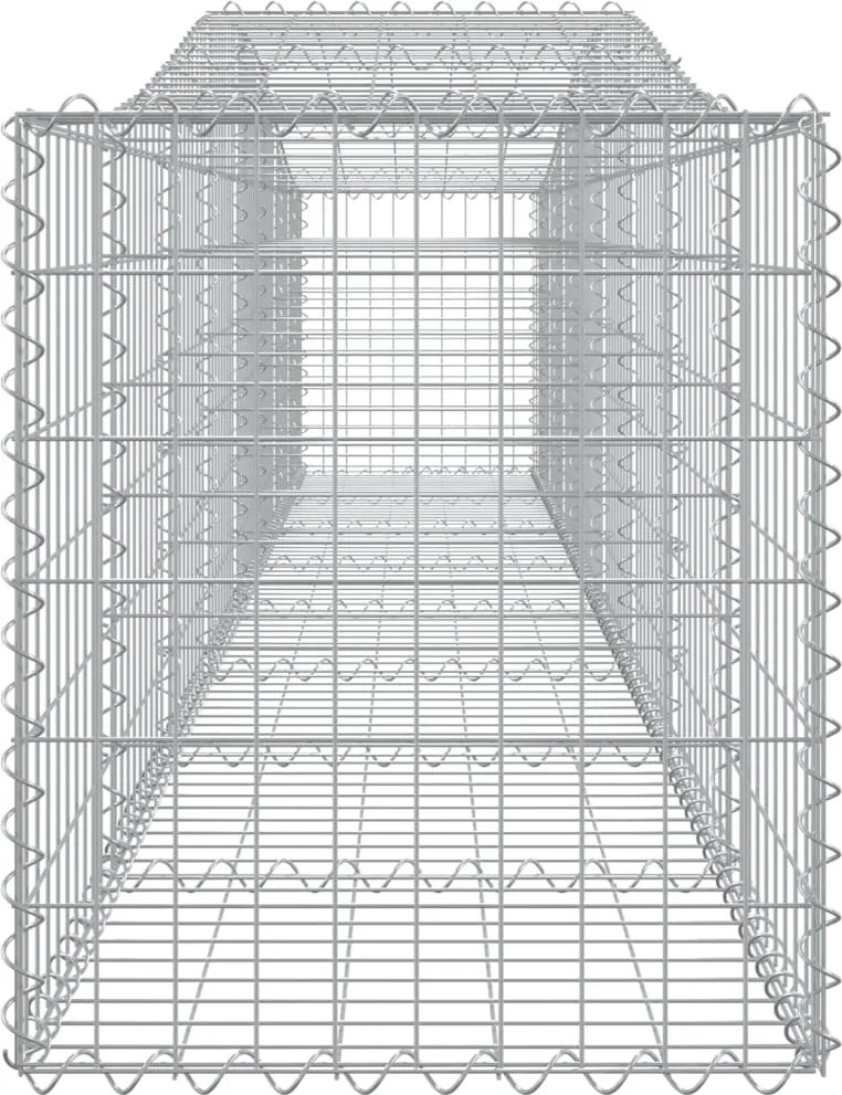 Klenuté gabionové koše 6 ks 400x50x60/80 cm pozinkované železo 3145934
