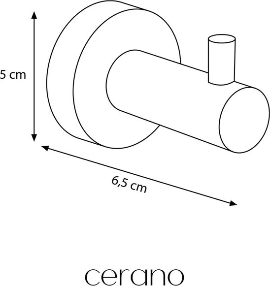 CERANO - Nástěnný věšák na ručníky Lineo - černá matná, CER-CER-479527