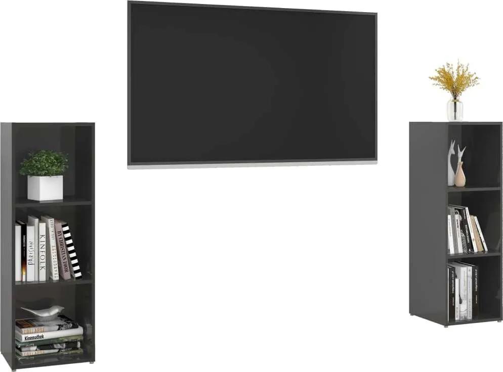 vidaXL TV skříňky 2 ks 107 x 35 x 37 cm dřevotříska [3079915] Barva: dub sonoma