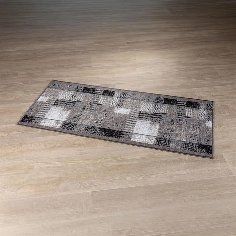 Kusový běhoun Patchwork šedá