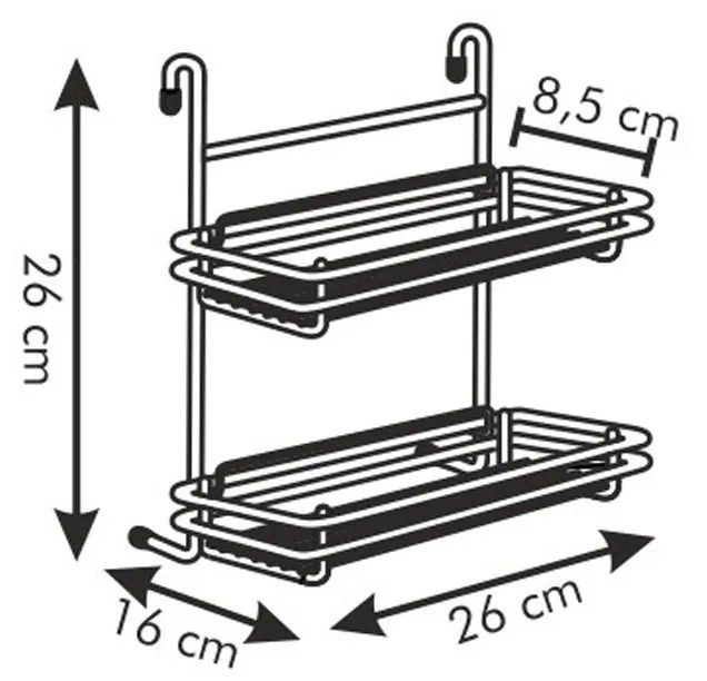 TESCOMA Polička dvoupatrová MONTI 26 cm