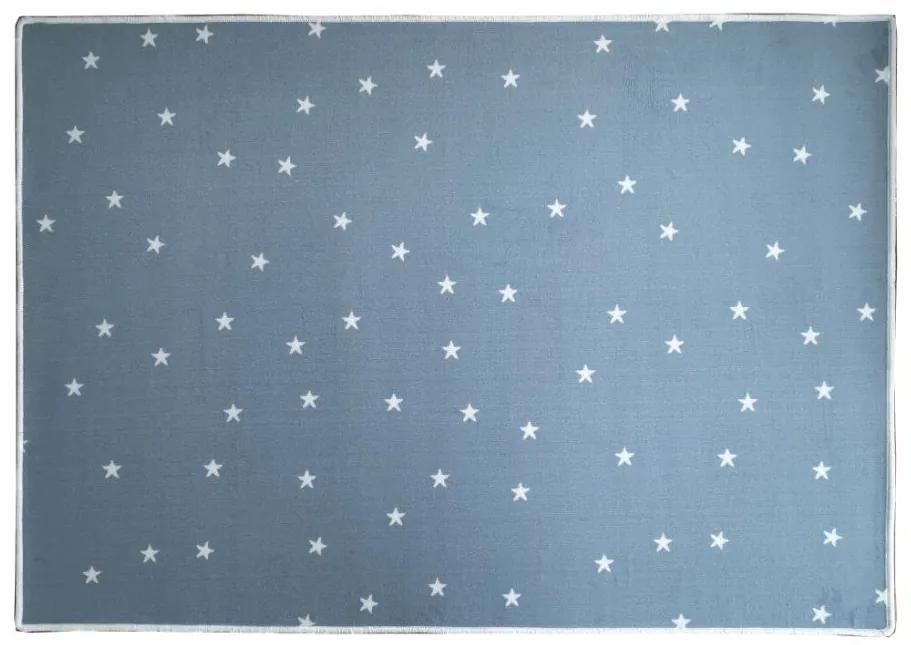 Vopi | Kusový koberec Hvězdička modrá - 133 x 165 cm