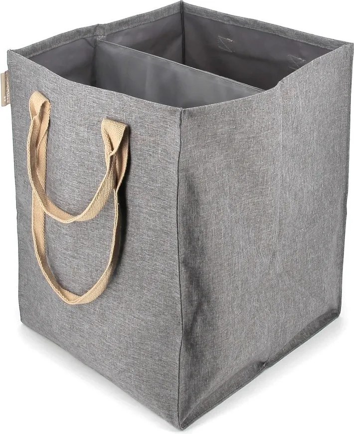 Šedý látkový koš na prádlo 71 l Laundry Hub Tweed duplo – Rolser