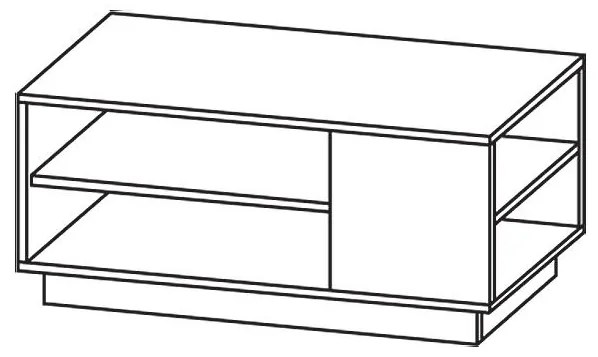 Obývací stěna 3D | sestava B | bílá/dub kraft zlatý | 7 dílů