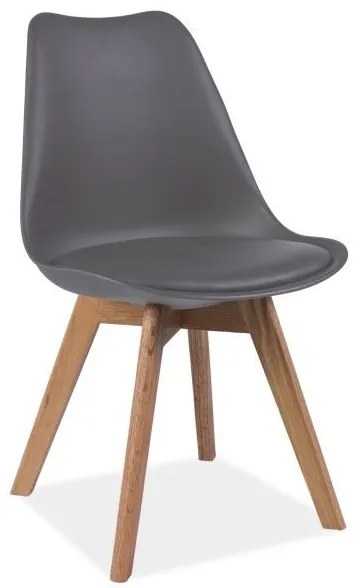 Židle KRIS dub/šedá