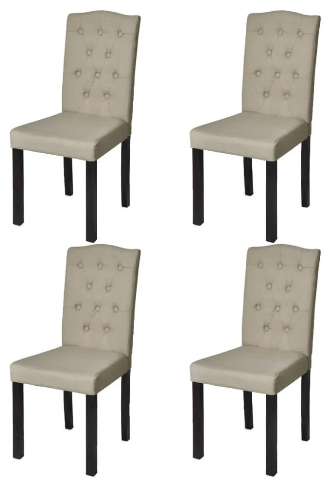 240558 vidaXL Jídelní židle, 4 ks, béžová
