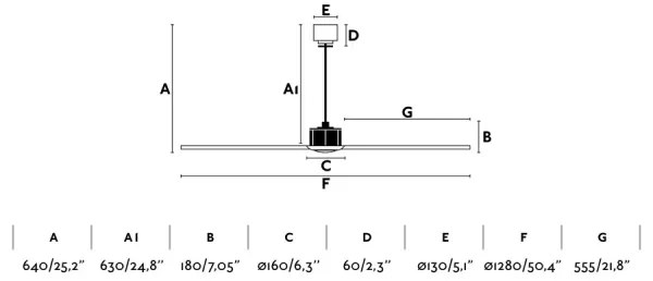 FARO 32100 - Stropní ventilátor JUST FAN pr. 128 cm černá + dálkové ovládání