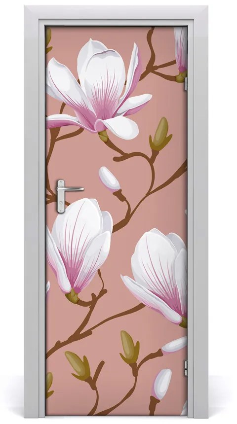 Samolepící fototapeta na dveře magnolie 85x205 cm