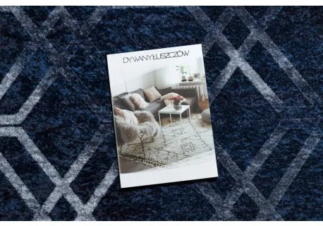 Dywany Luszczow Dětský kusový koberec MIRO 51805.802 pratelný  Geometrická, laťková mříž protiskluz, modrý Rozměr koberce: 140 x 190 cm