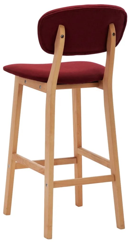 vidaXL Barové židle 2 ks vínové textil