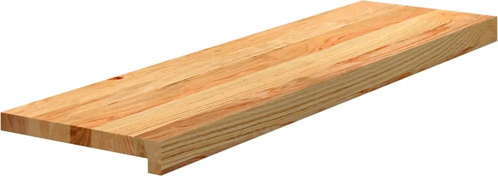 Nášlapy na schody 4 ks světle hnědé 90x30x2 cm masivní dub 3282961
