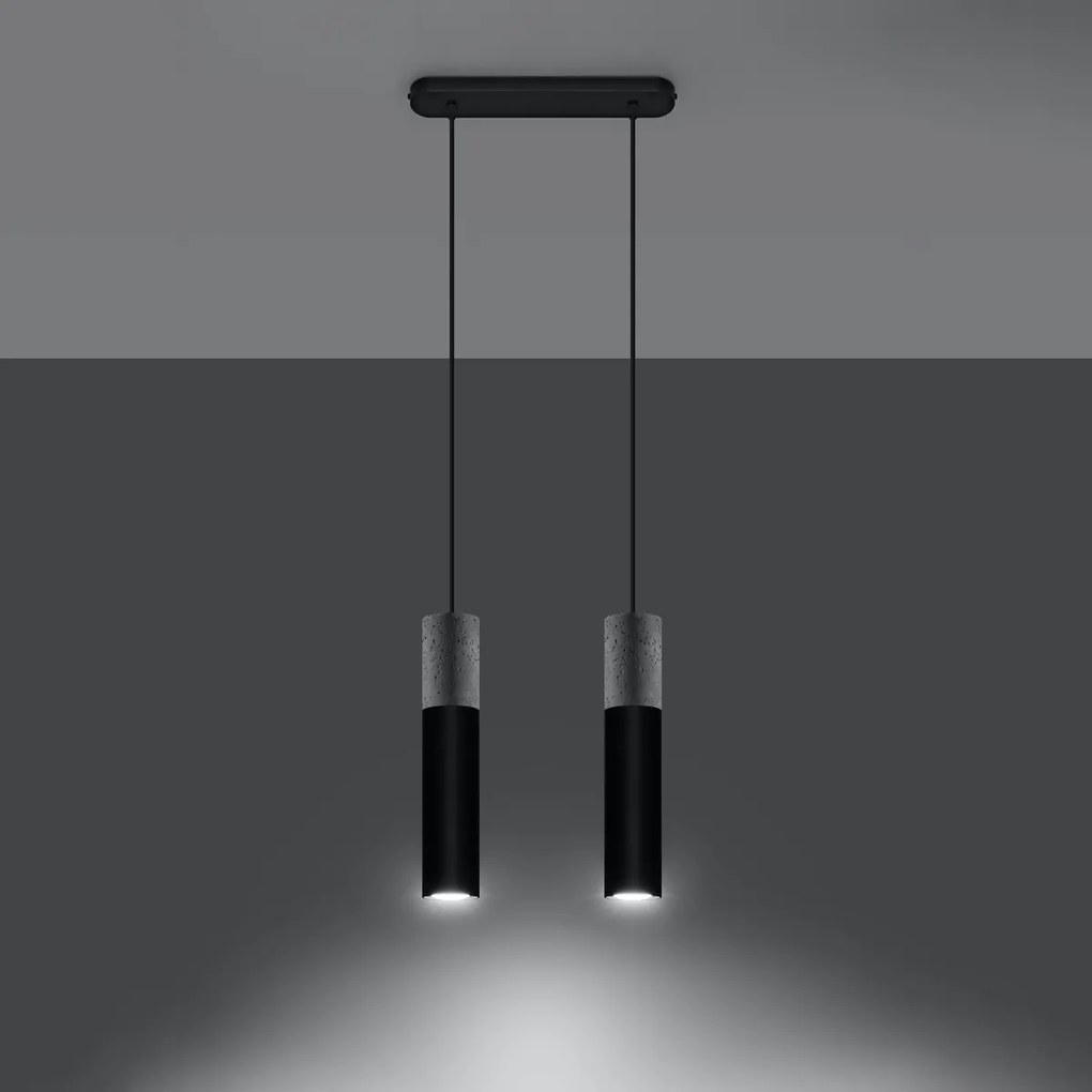 Sollux Lighting Závěsné svítidlo BORGIO 2 černé