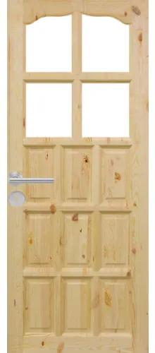 Archo - Dvoukřídlé dřevěné dveře sukaté z borovice SK 105474