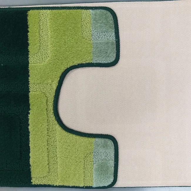 Sada koupelnových koberečků Montana s výřezem 04N zelená