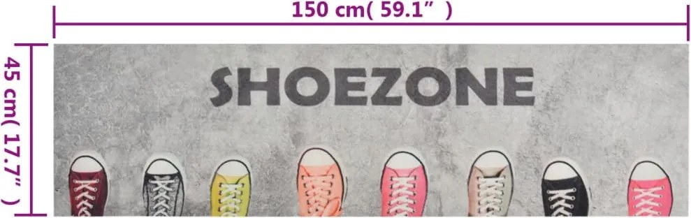 Kuchyňský koberec omyvatelný Shoezone 45 x 150 cm samet 136561