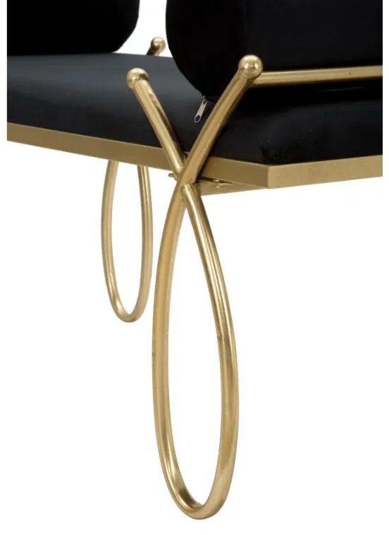 Designová lavice Nancilea 112,5 cm černá