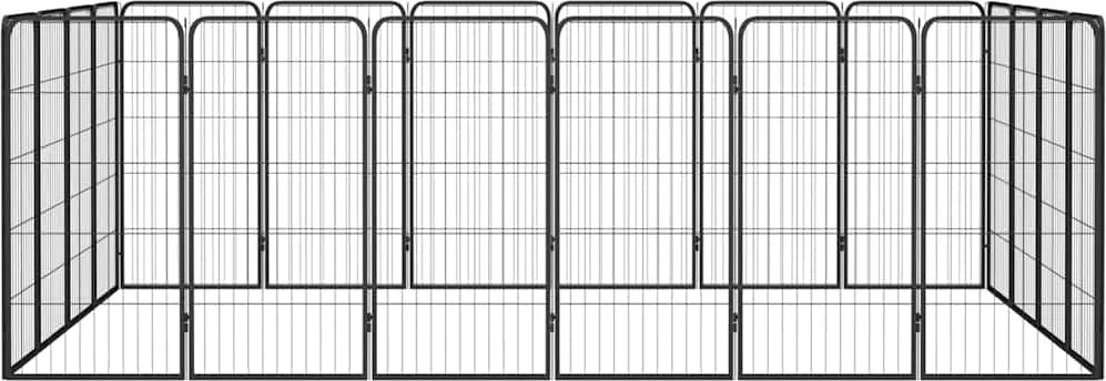 20panelová ohrádka pro psy černá 50 x 100 cm práškovaná ocel 3115961
