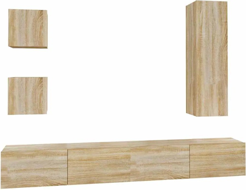 5dílný set TV skříněk dub sonoma kompozitní dřevo 3114448