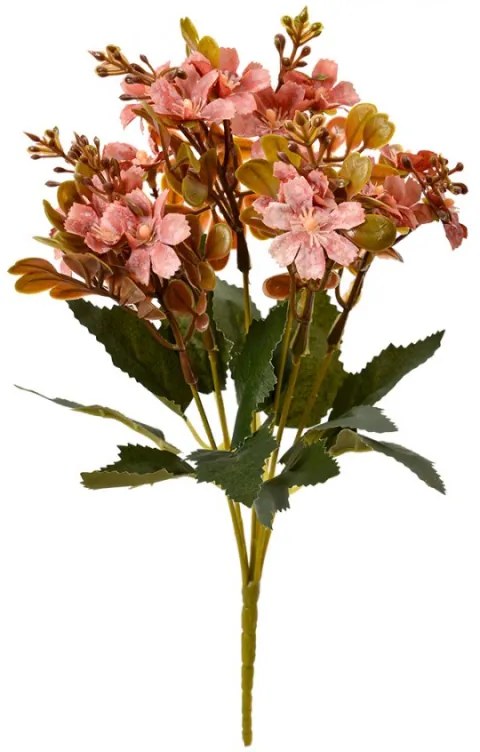 Umělá květina oranžovorůžová Florieke – 33 cm