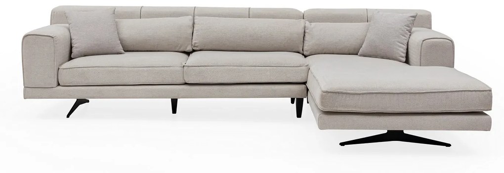 Designová rohová sedačka Caishen 308 cm béžová - pravá