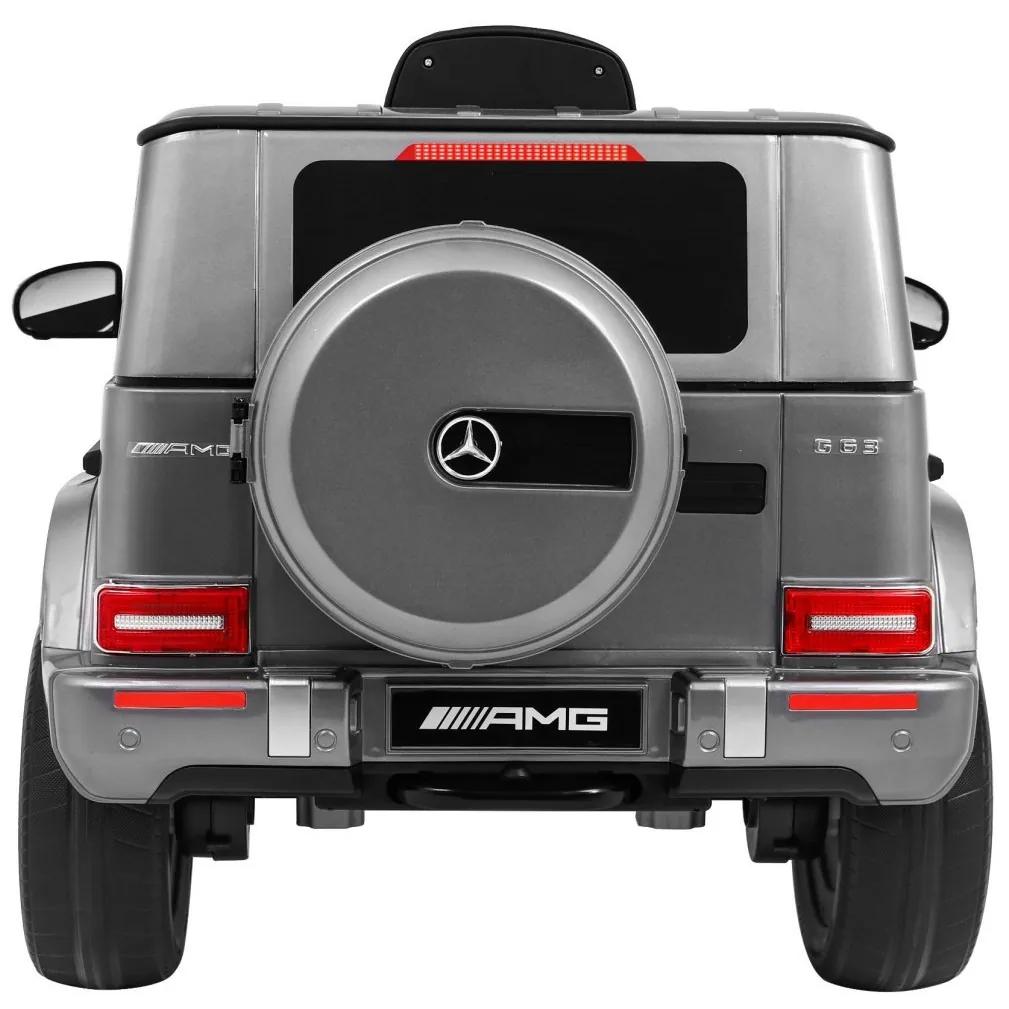 HračkyZaDobréKačky Dětské elektrické autíčko Mercedes G63 AMG stříbrné lakované
