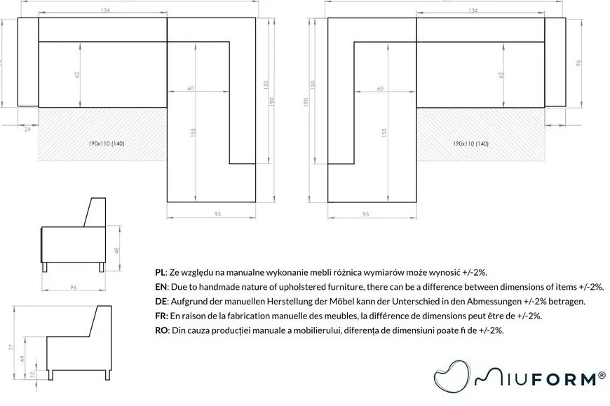 Tyrkysová rozkládací rohová pohovka (pravý roh) Dazzling Daisy – Miuform