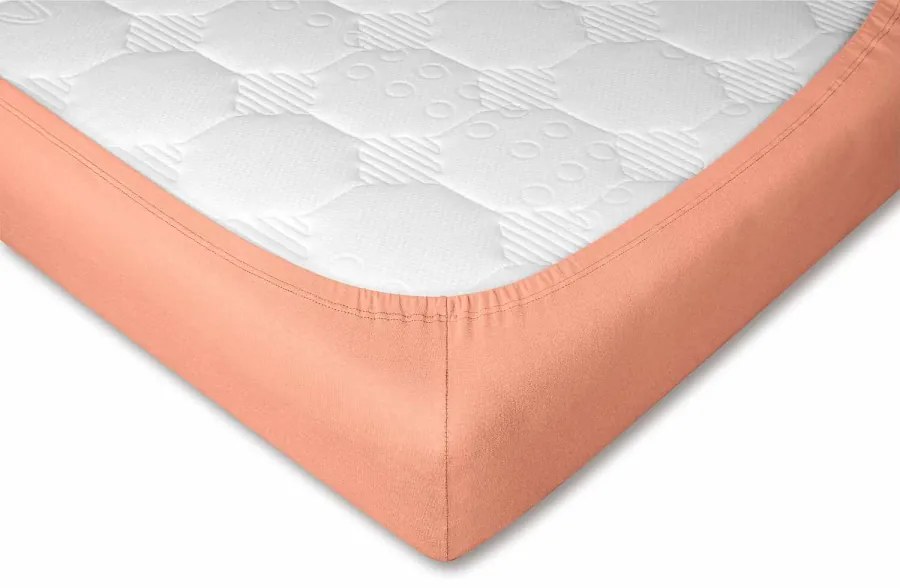 DADKA Jersey prostěradlo meruňka Rozměr 140x220x20