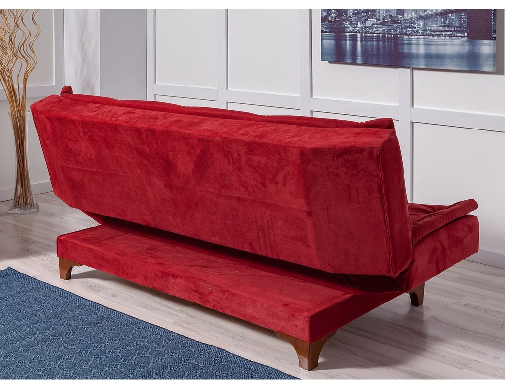 Atelier del Sofa 3-místná pohovka Kelebek - Claret Red, Červená