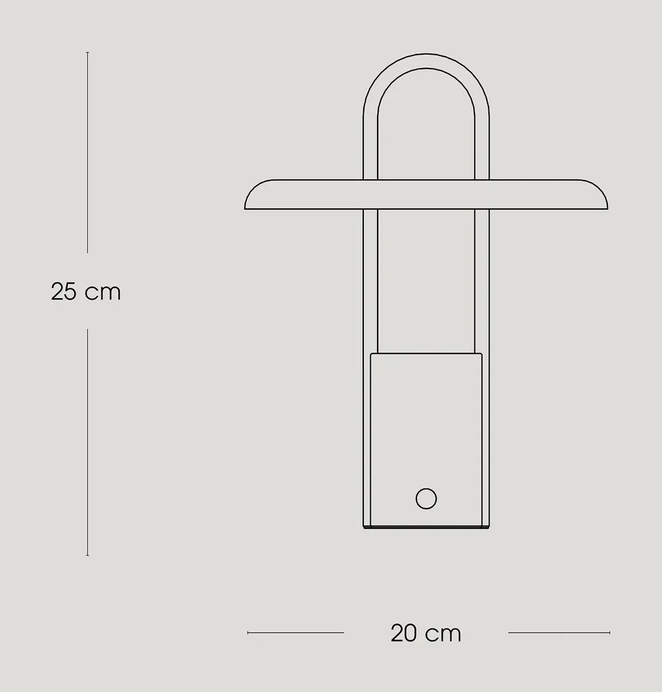 LED stmívatelná stolní lampa nerezová ve stříbrné barvě (výška 25 cm) Pier – Stelton