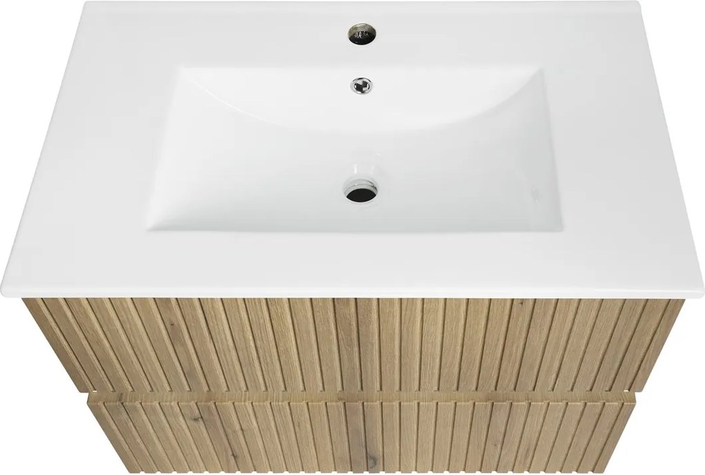 Aqualine Aqualine, PANEDA STRIP umyvadlová skříňka 74,5x55x45,2cm, dub emporio, PN375