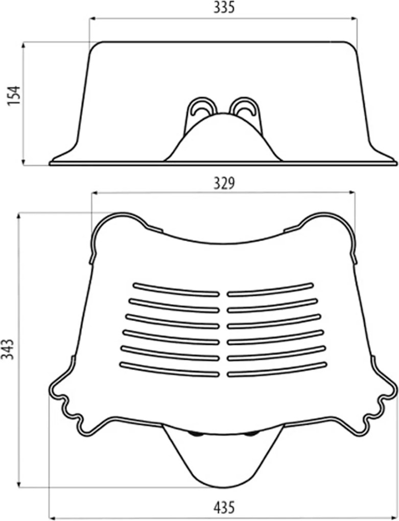 Aqualine Aqualine, DUCK dětské protiskluzové schůdky do koupelny, zelená, 366411