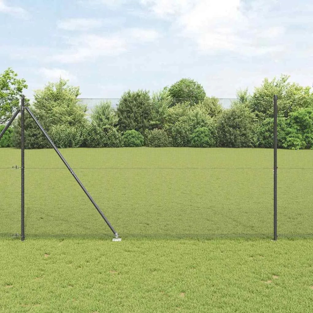 Svařované drátěné ploty s hroty 50 x 1,5 m Ocel potažená PVC 3352245
