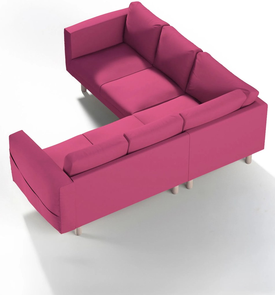 Potah na pohovku IKEA Norsborg rohová 4-místná barva růžová látka pletený vzor