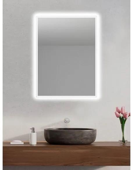 Amirro Moonlight Zrcadlo 60 x 80 cm s LED podsvíceným pískovaným okrajem, 410-999