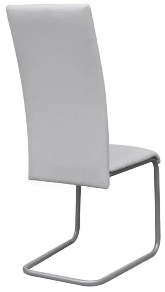 Konzolové jídelní židle 6 ks bílé umělá kůže,  272419