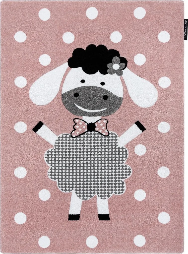 Detský kusový koberec Petit Dolly sheep pink, 160x220, ružová, detská izba, Dywany Łuszczów