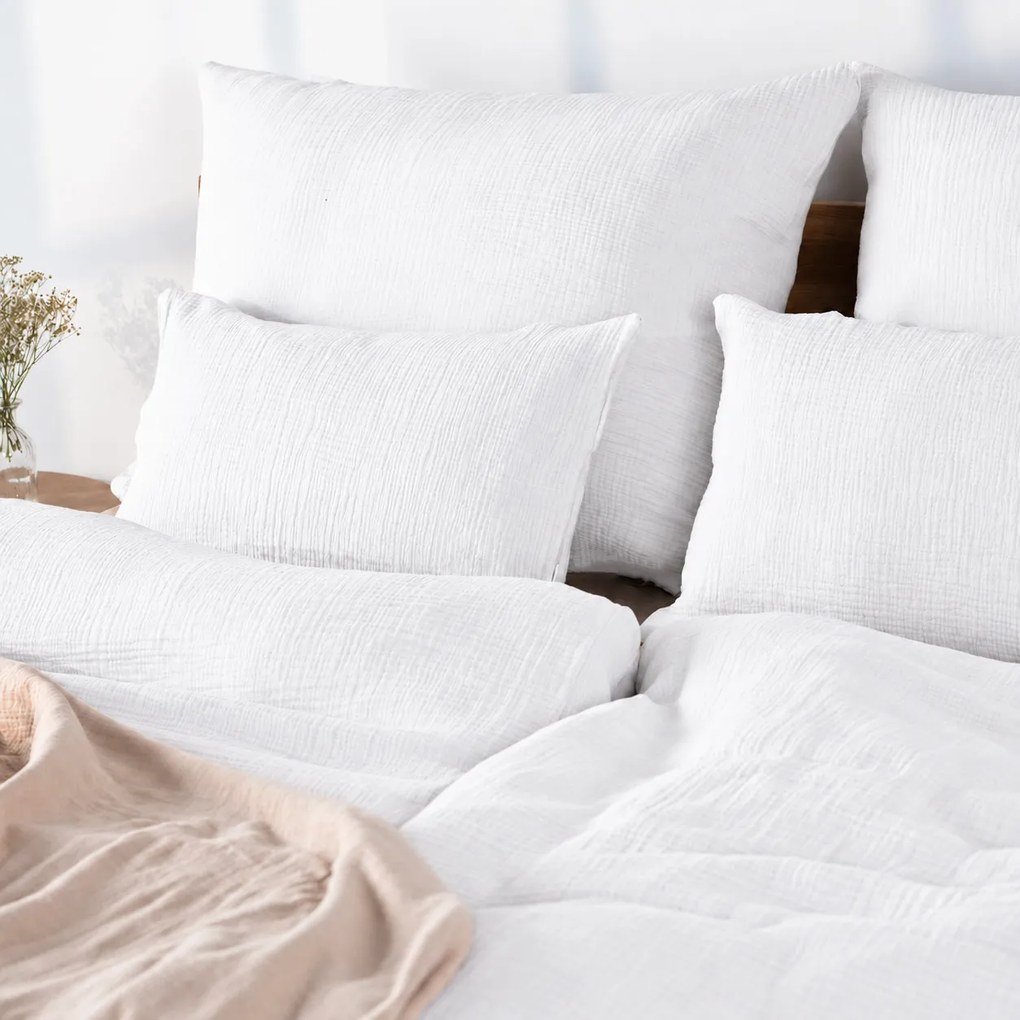 Mušelínové povlečení White Velikost: 140 x 200 + 70 x 90