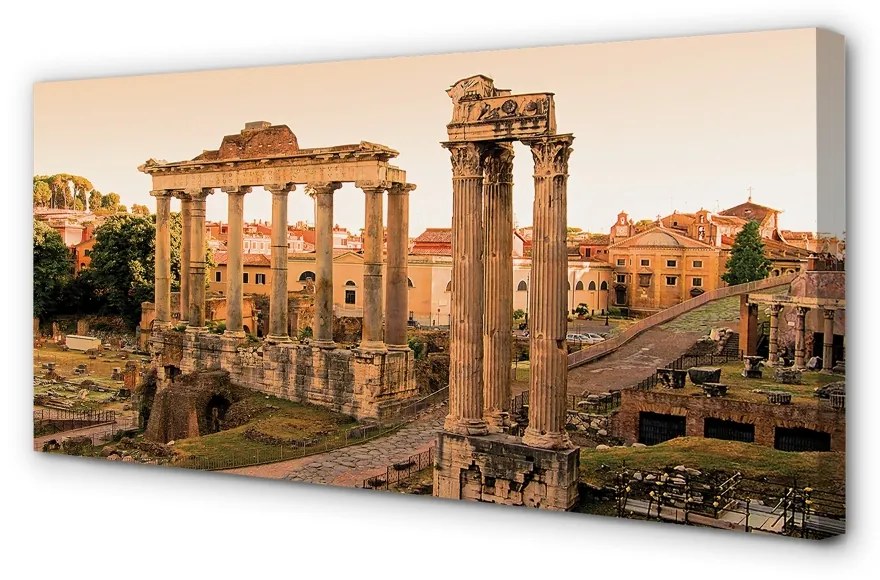 Obrazy na plátně Řím Roman Forum svítání 120x60 cm