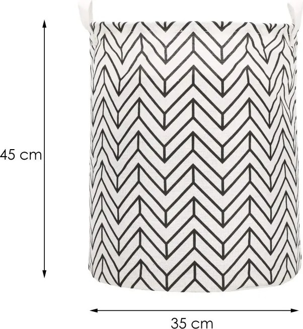 Úložný koš 55l, černé pruhy SPRINGOS HA0121