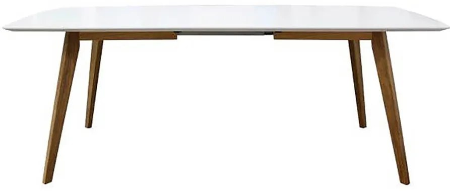 Rozkládací jídelní stůl base 160 (205) x 95 cm bílý MUZZA